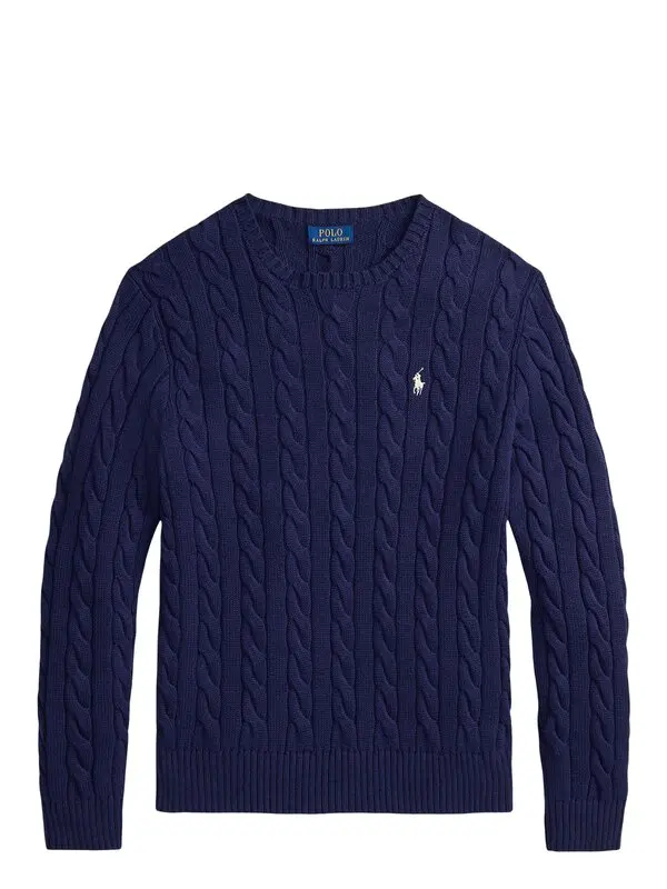 Ralph Lauren Cable-knit Crewneck Sweater - Navy