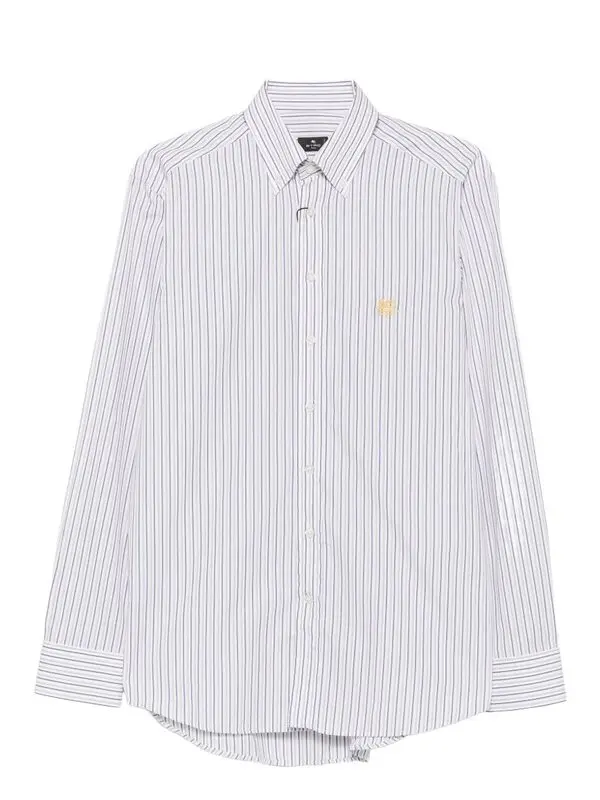 Etro Striped Cotton Shirt - Blue