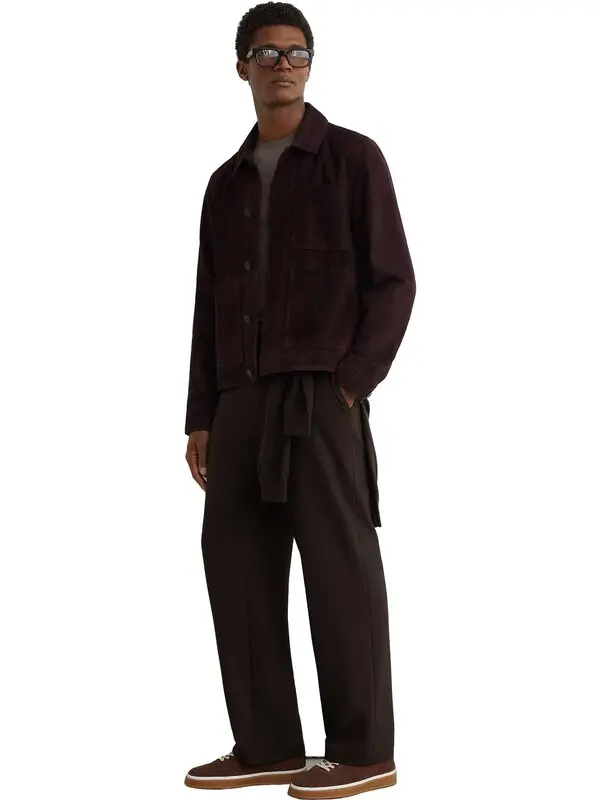 REISS Found Relaxed Trousers - Brown