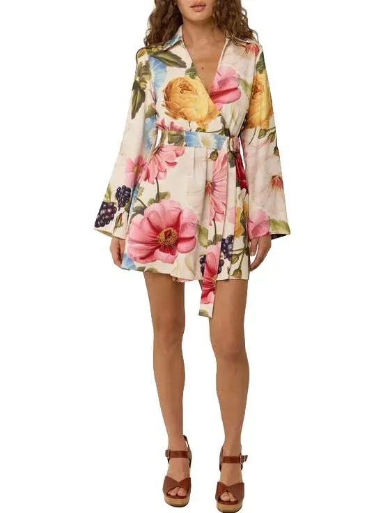 PALM NOOSA Quieta Mini Dress With Floral Print - Rosetta