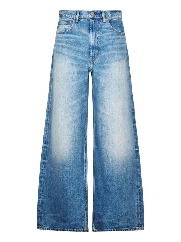 Polo Ralph Lauren Wide-leg Cotton Jeans - Blue