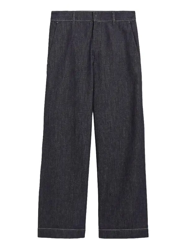 Max Mara High Waist Wide Leg Jeans - Black