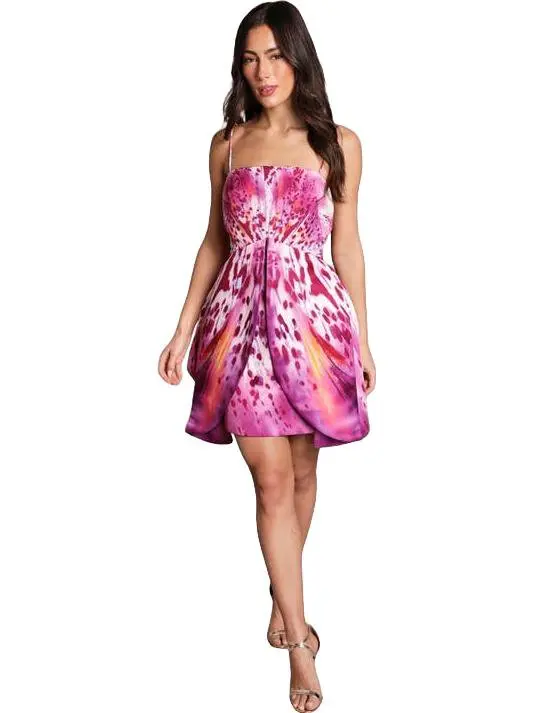 Coast Muse Printed Mini Dress - Magenta
