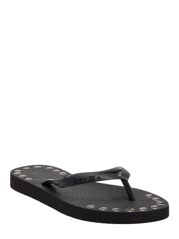 BRIZZA Studded Flip Flop - Black