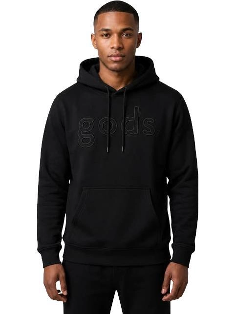 AMIR JAMES CLOTHIERS Gods" Essential Hoodie - Black