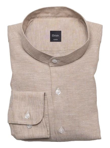 BRISK Cotton Linen Shirt - Tan