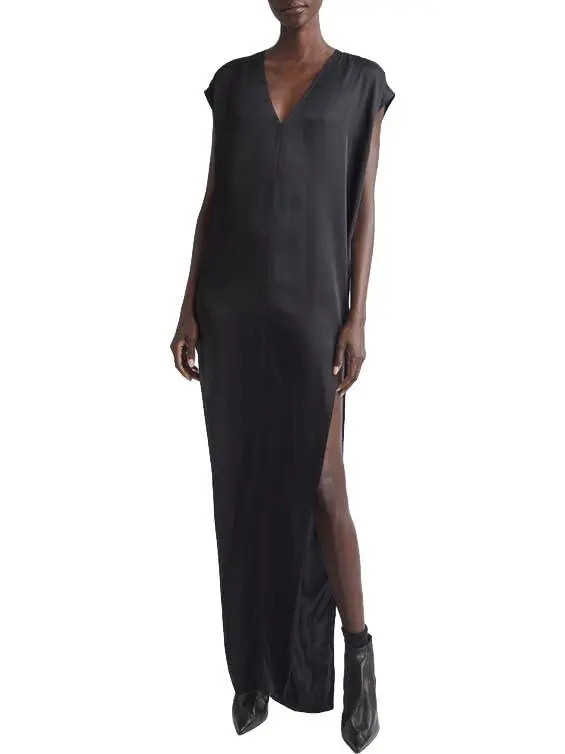 Rick Owens Arrowhead Satin Maxi Gown - Black
