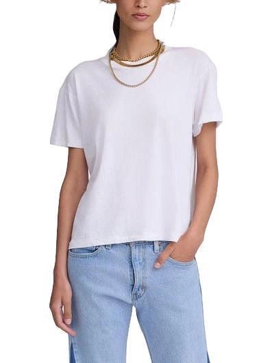 ALYSON EASTMAN Hand-dyed Vintage-inspired Tee - White