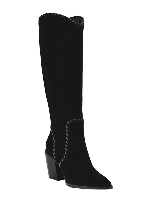 Nine West Rosco Knee-high Western Boots - Black