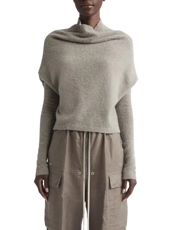Rick Owens Crater Cashmere Blend Sweater - Dust