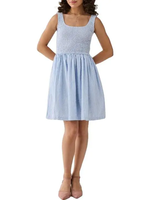 REISTOR Smocked Scoop Neck Fit & Flare Dress - Cloudline