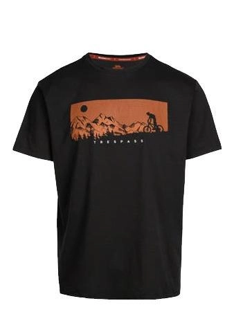 TRESPASS Nellow Biker T-shirt - Black
