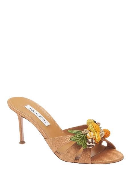 AQUAZZURA Birdsong Mule - Cognac