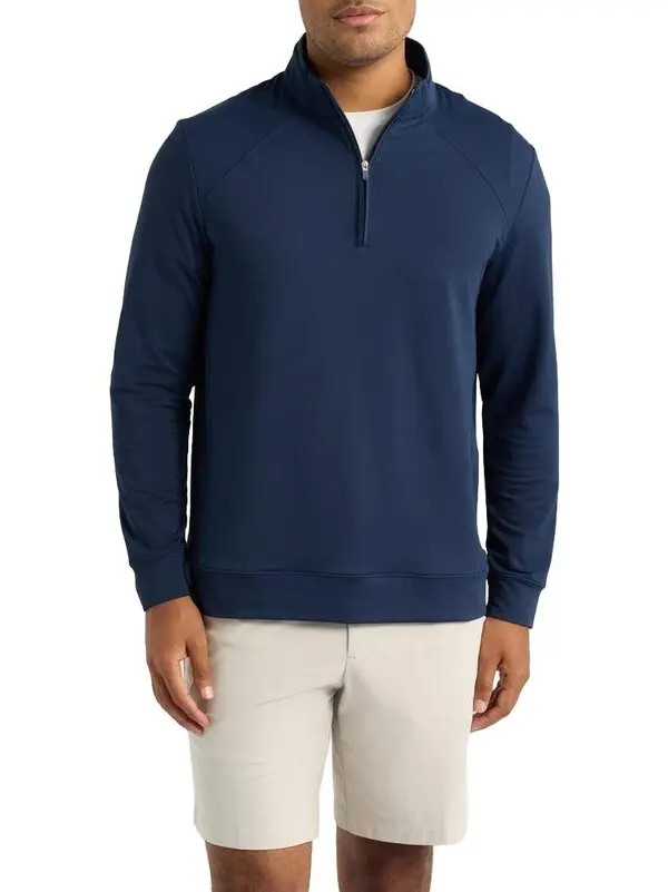 G/fore Brushed Back Quarter Zip Performance Pullover - Twilight