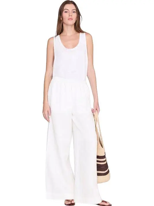ANINE BING Roslyn Wide-leg Pants - Ivory