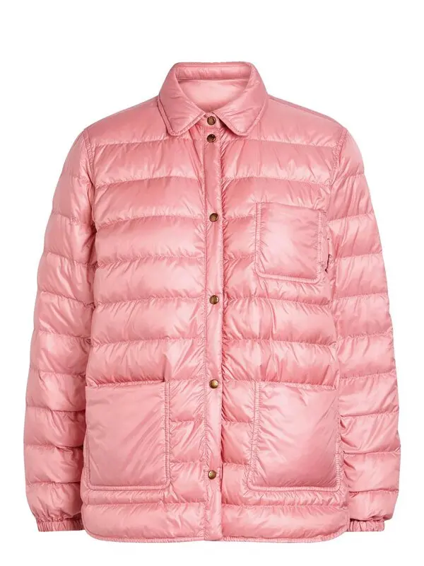 Moncler Quilted Nylon Down Jacket - Light Pink
