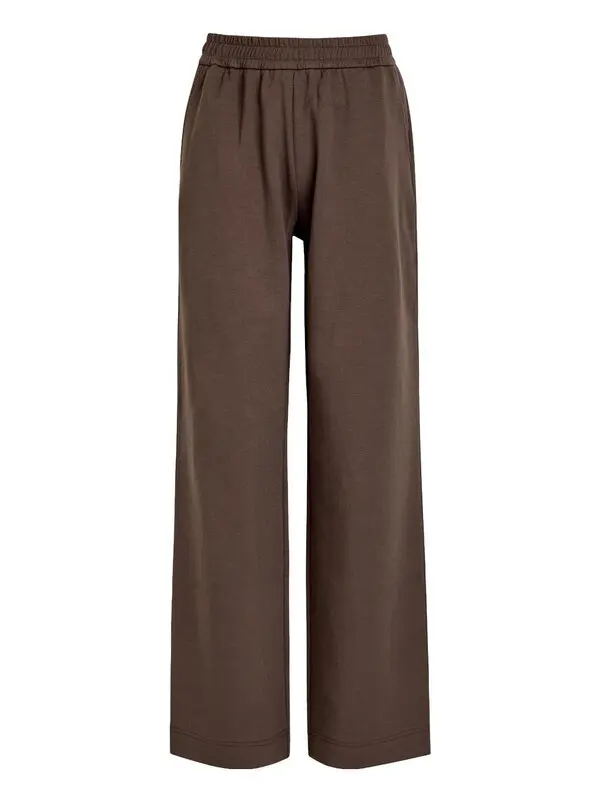 Moncler Wide-leg Cotton-blend Sweatpants - Brown