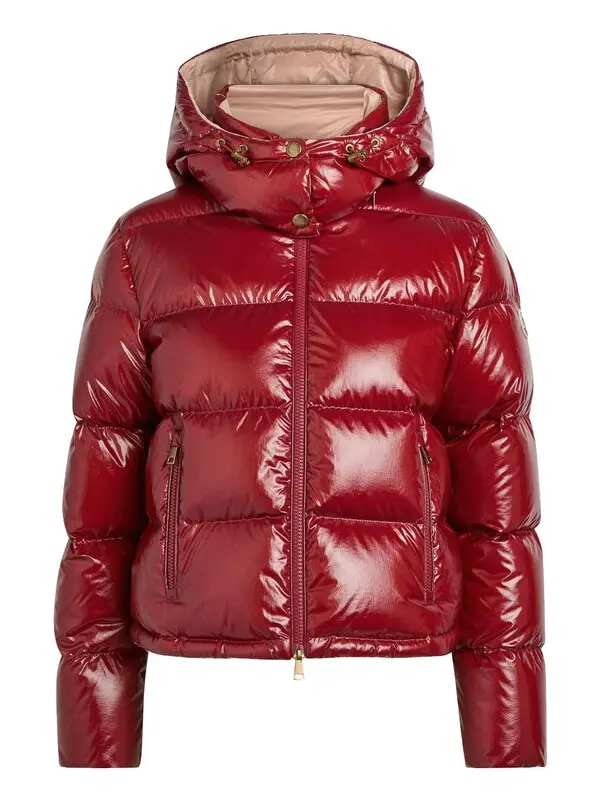 Moncler Padded Hooded Nylon Jacket - Red