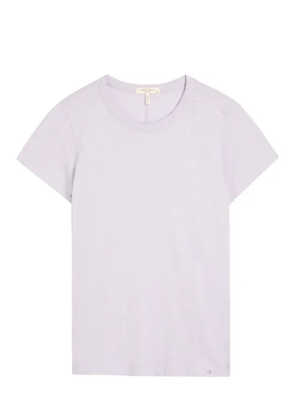 Rag & Bone Slub Cotton Crewneck T-shirt - Light Grey