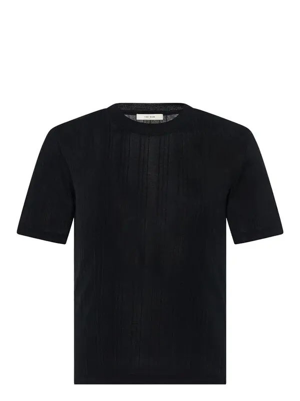THE ROW Etina Jersey T-shirt - Black