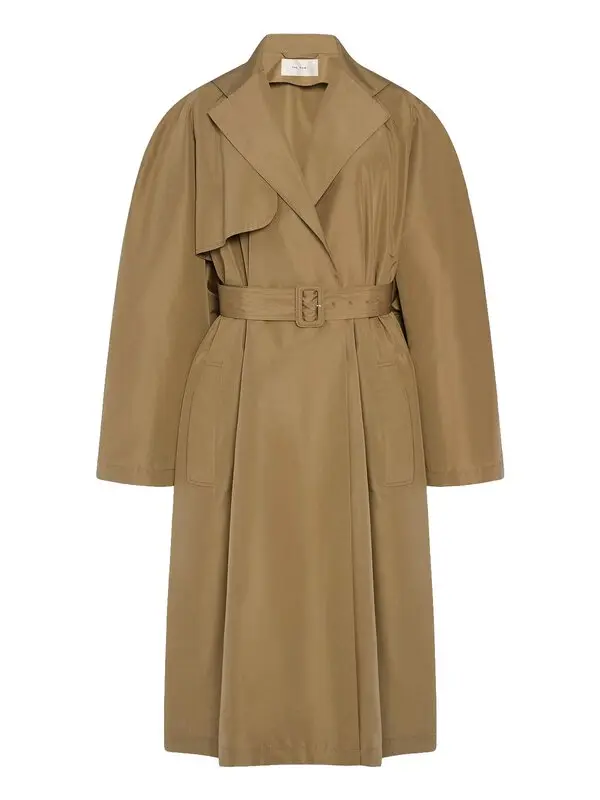 THE ROW Amapola Silk Trench Coat - Beige