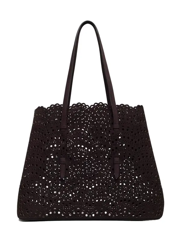 Alaïa Vienne Suede Tote Bag - Brown