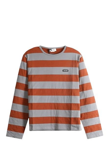 Miu Miu Striped Long Sleeve T-shirt - Ferro/tabacco