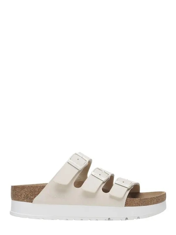 BIRKENSTOCK Florida Vegan Flex Platform Sandals - Eggshell