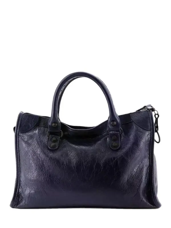 Balenciaga City Classic Studs Leather Small Satchel - Blue