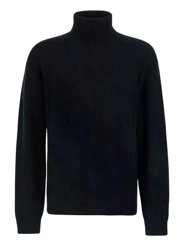 ROBERTO COLLINA Roll-neck Knitted Sweater - Black