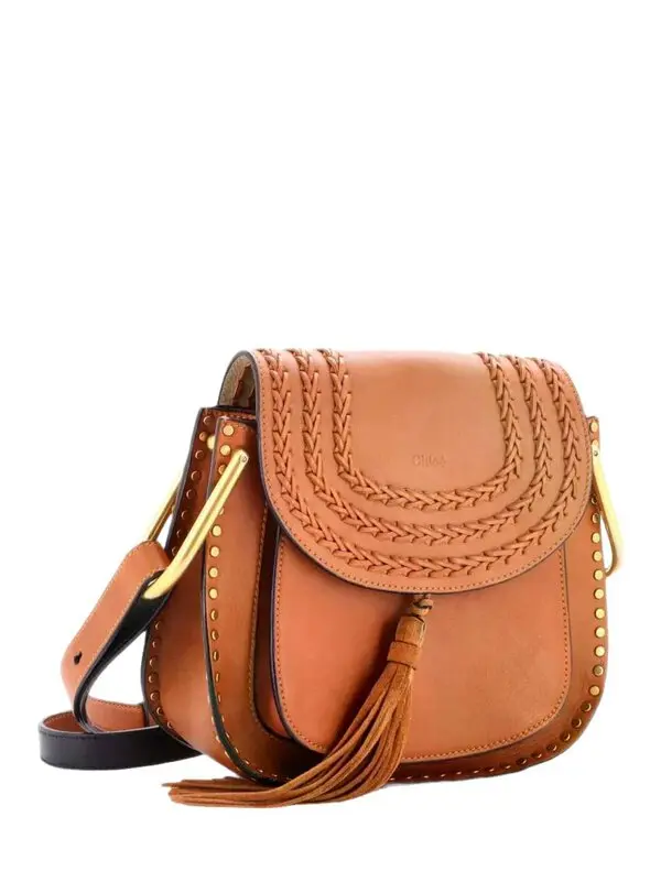 Chloé Hudson Whipstitch Leather Small Crossbody Bag - Brown