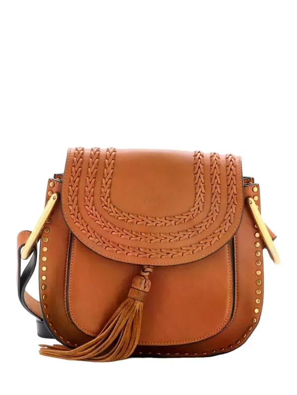 Chloé Hudson Whipstitch Leather Small Crossbody Bag - Brown