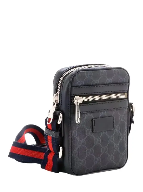 Gucci Gg Coated Canvas Messenger Bag - Black