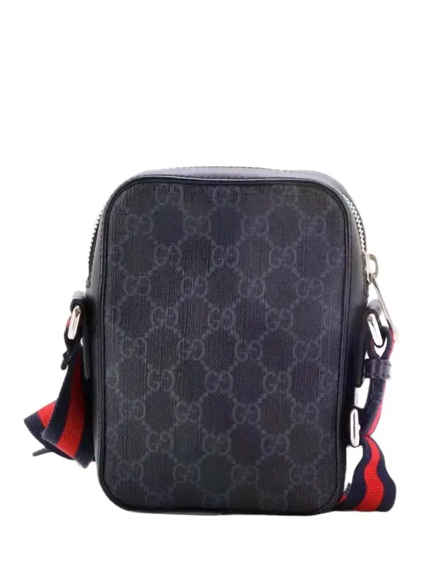 Gucci Gg Coated Canvas Messenger Bag - Black