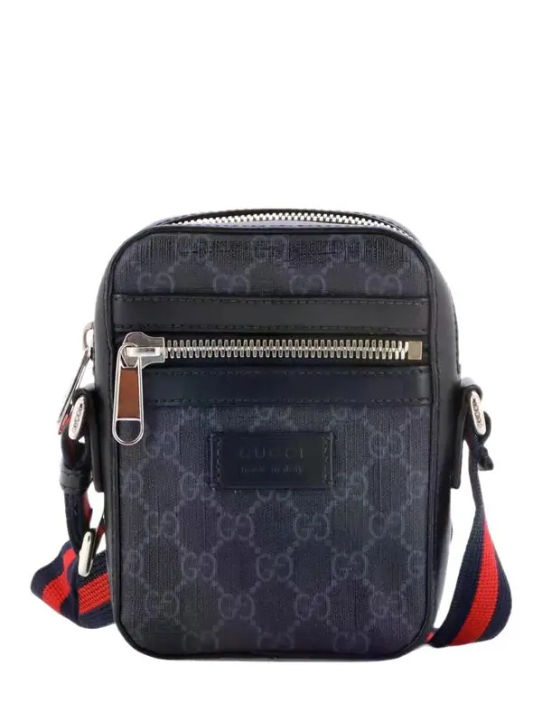 Gucci Gg Coated Canvas Messenger Bag - Black