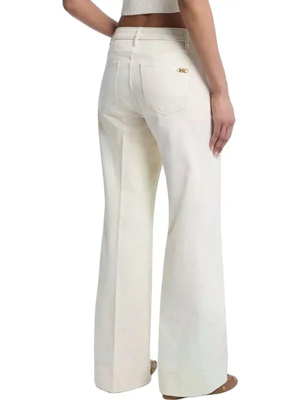 Michael Kors Violette Logo Plaque Jeans - White