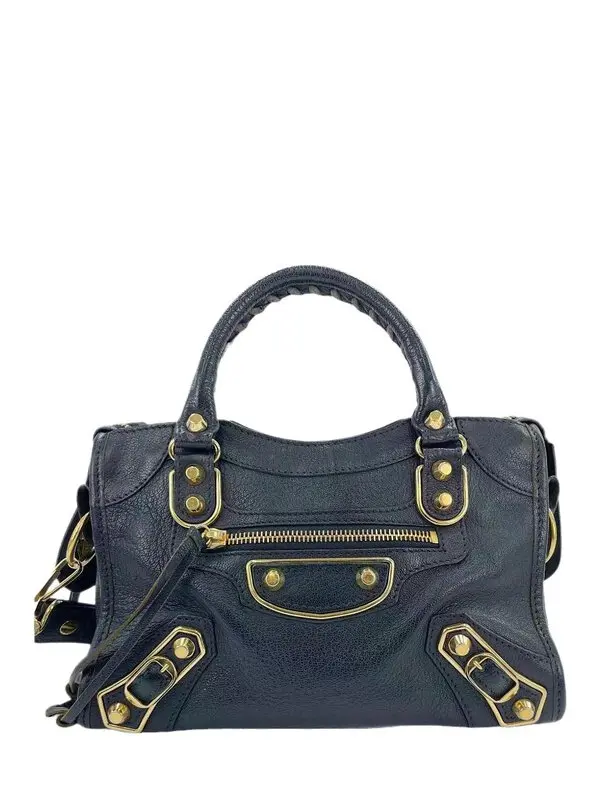 Balenciaga Metallic Edge Mini City Tote Bag - Blue