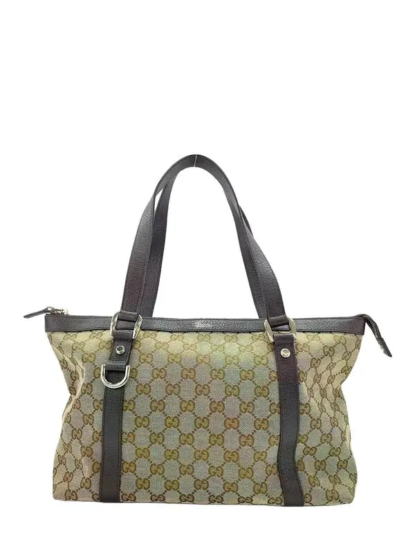 Gucci Gg Monogram Canvas Tote Bag - Neutrals