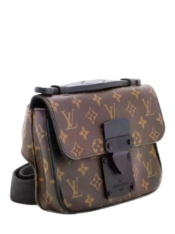LOUIS VUITTON Monogram Canvas Lock Sling Bag - Brown