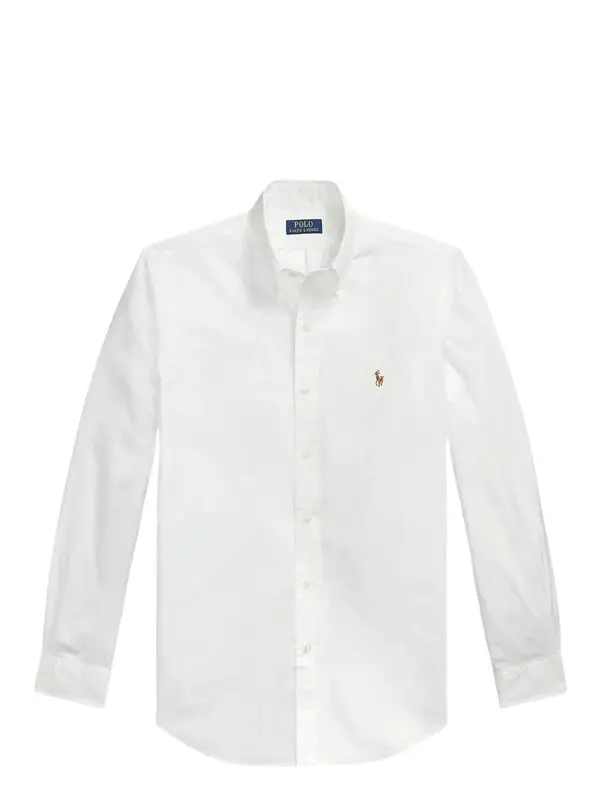 Polo Ralph Lauren Pony-embroidered Stretch-oxford Shirt - White