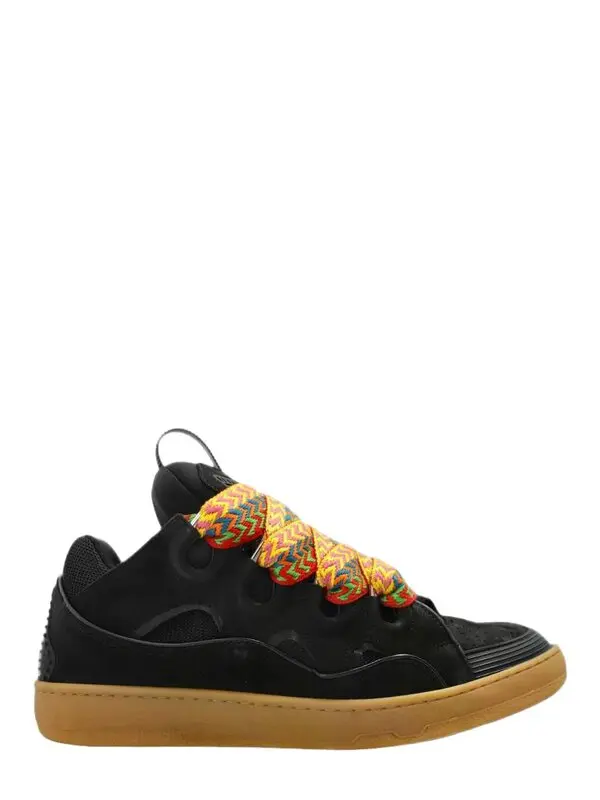 LANVIN Curb Oversized-lace Sneakers - Black