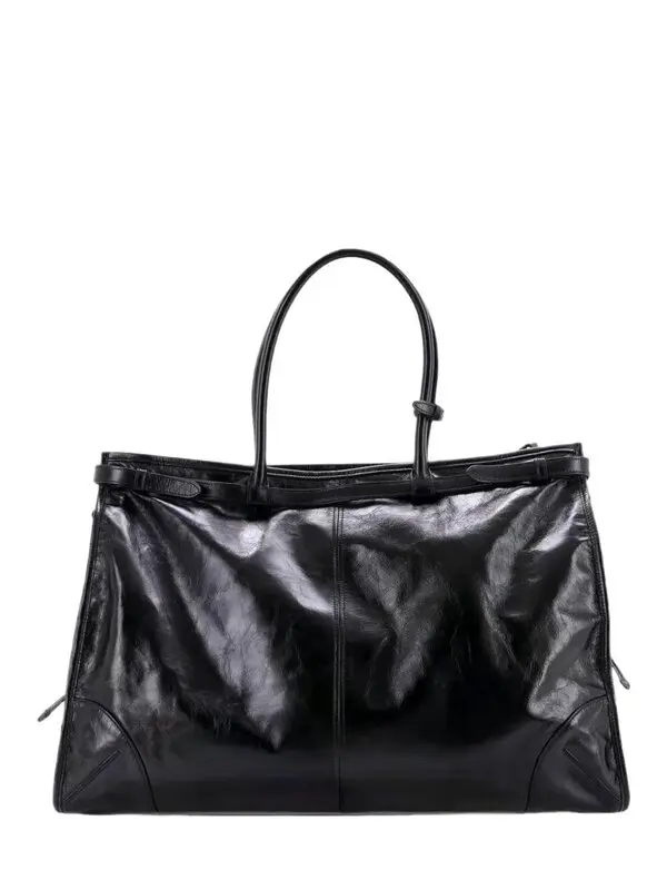 Prada Vitello Shine Extra Large Tote Bag - Black