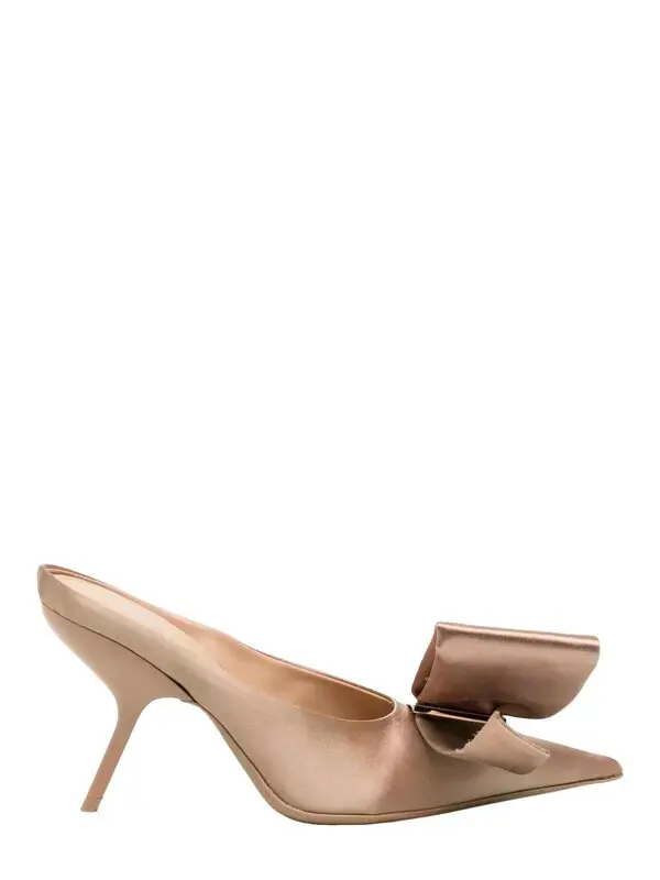 FERRAGAMO Asymmetric Bow Mules - Brown