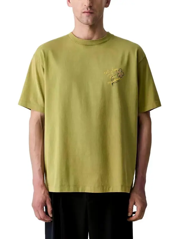 Drole De Monsieur Esquisse Slogan-print T-shirt - Green