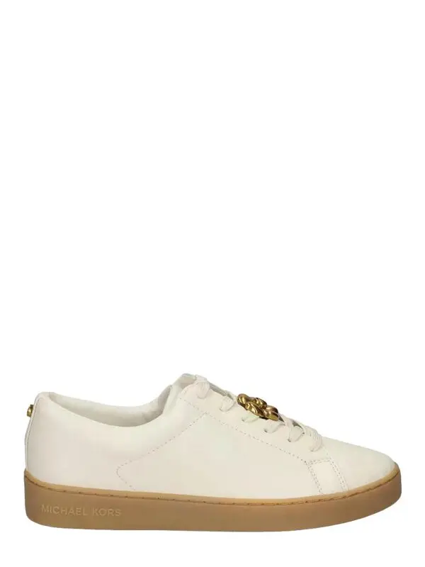 Michael Kors Flower Detail Leather Sneakers - Neutrals