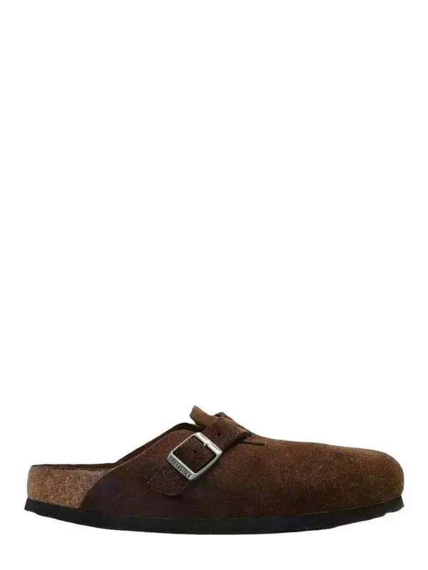 BIRKENSTOCK Boston Buckle-fastening Suede Sandals - Brown