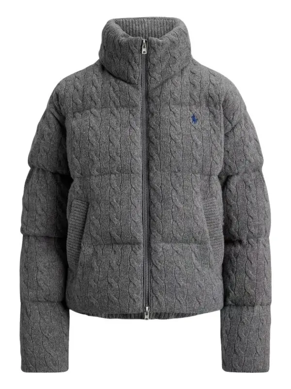 Polo Ralph Lauren Quilted Cable-knit Jacket - Grey