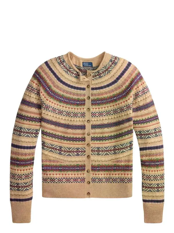 Polo Ralph Lauren Fair Isle Wool-blend Cardigan - Neutrals
