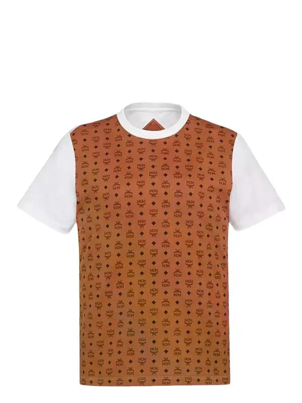 Mcm Visetos Print Panelled T-shirt - Brown