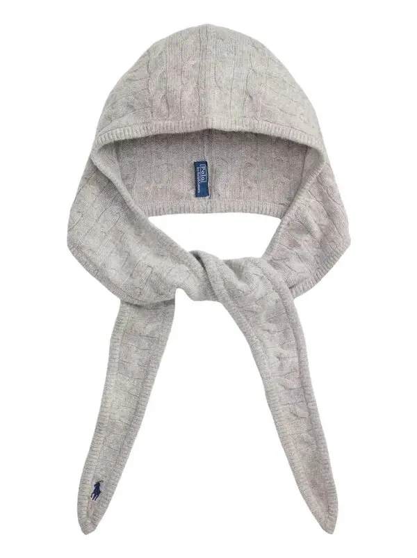 Polo Ralph Lauren Cable-knit Snood With Pony Motif - Grey